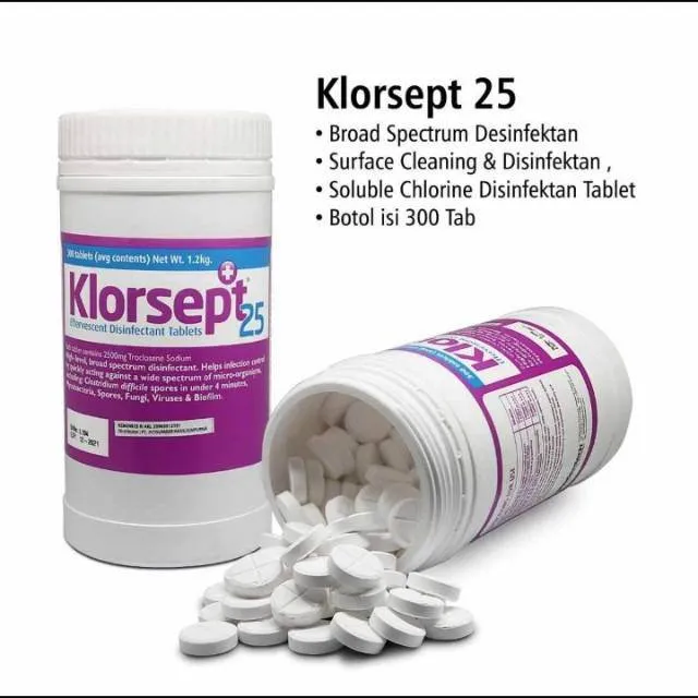 Klorsept 25 Effervescent Disinfectant Tablets 300 pcs | Platinumpme